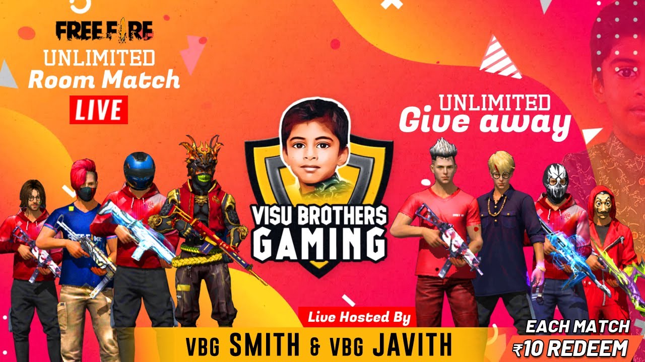 Unlimited Room Match with Give away | FREEFIRE TAMIL | Visu Brothers ...