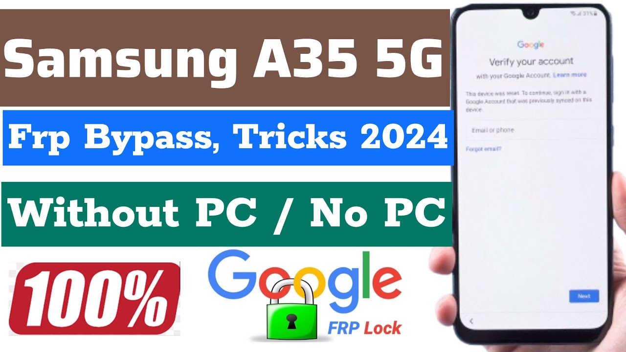 2024:—Samsung A35 5g Frp Bypass Without Pc, Android 13/14 New Method - YouTube