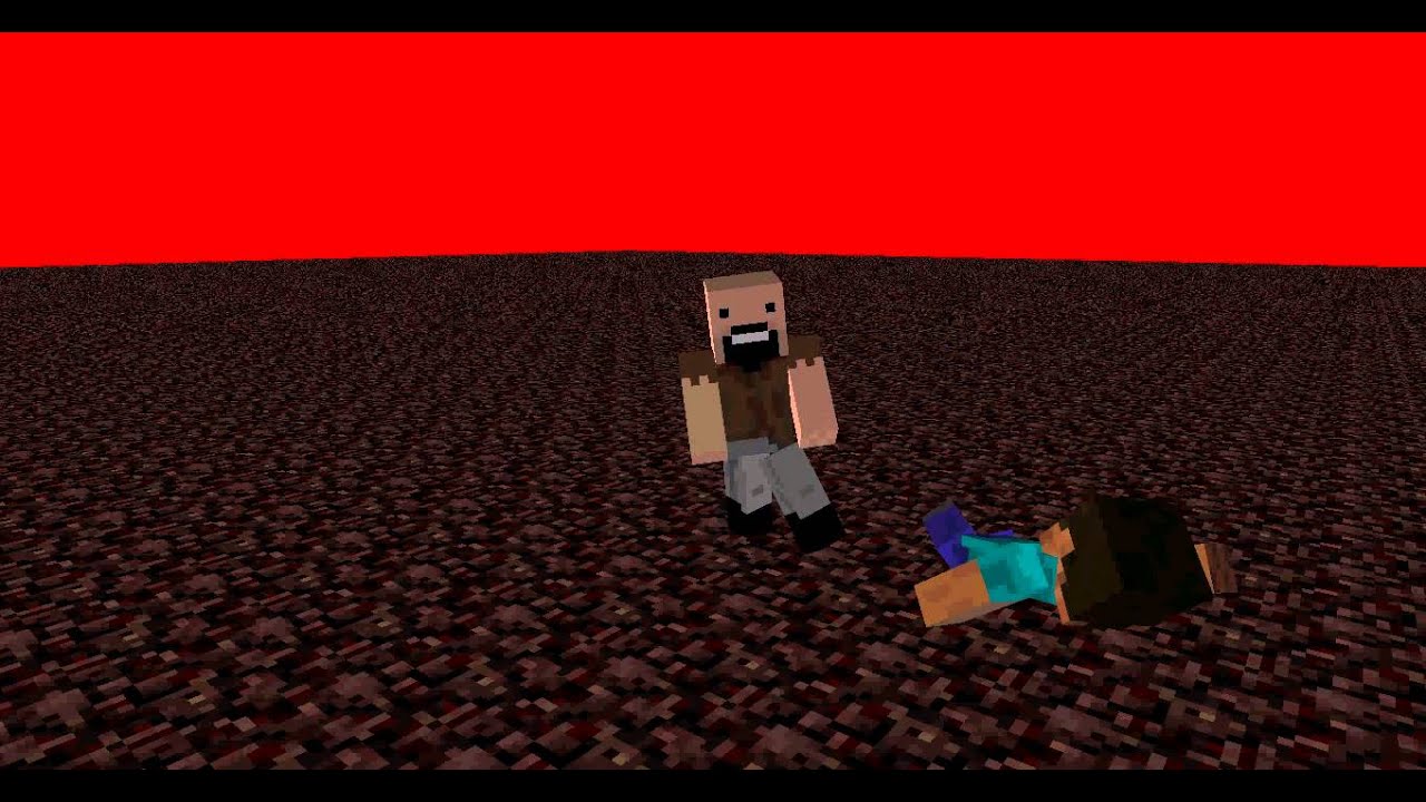 notch fights steve my first minecraft animation - YouTube