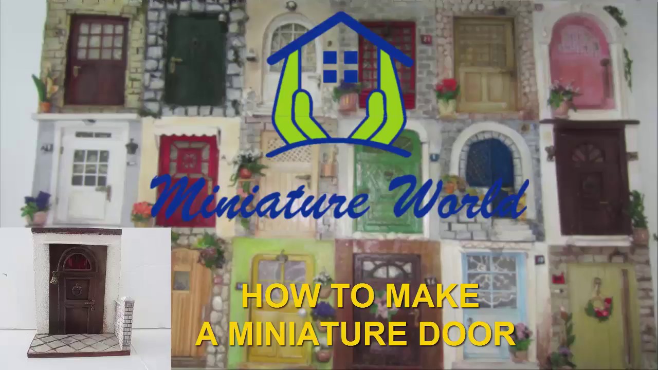 HOW TO MAKE A MINIATURE DOOR FOR DOLLHOUSE PROJECT - YouTube