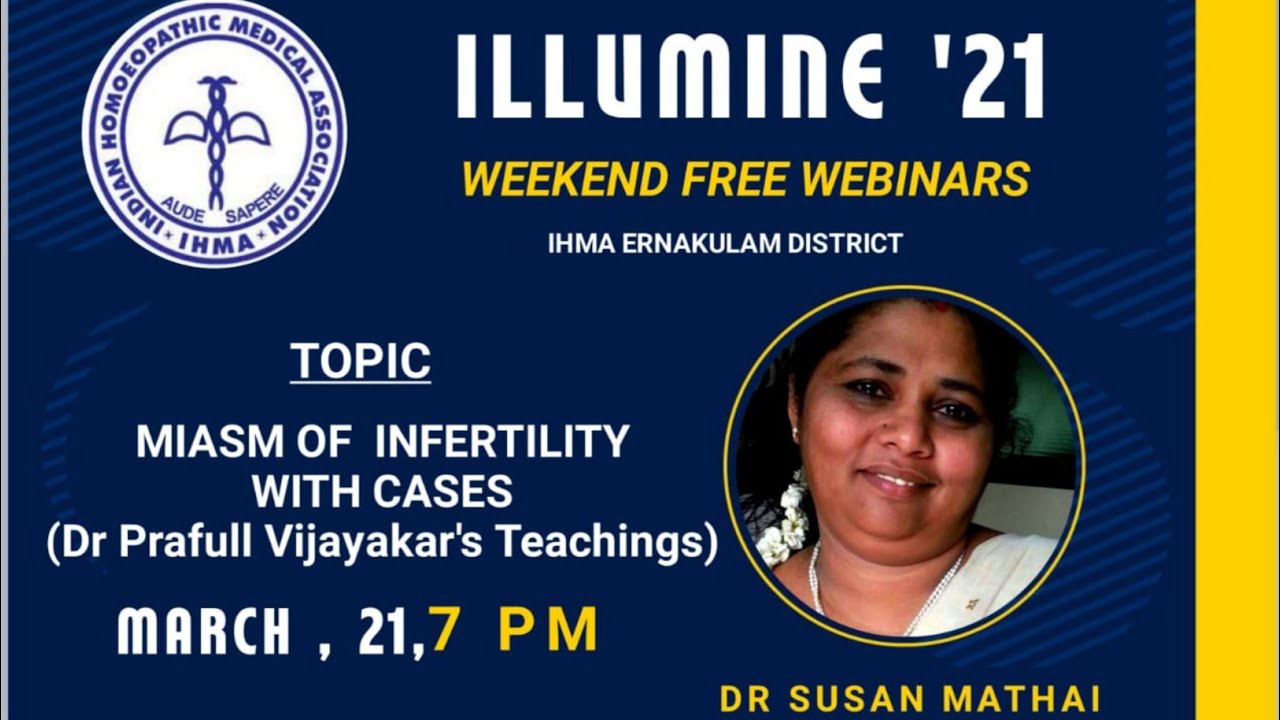 Miasms of infertility- DR SUSAN Mathai - part 1 (malayalam webinar ...
