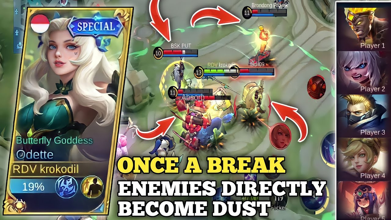 ODETTE IQ9999 FULL DAMAGE ONCE ULTI ENEMY BECOME DUST YouTube odette-iq9999-full-damage-once-ulti-enemy-become-dust-youtube