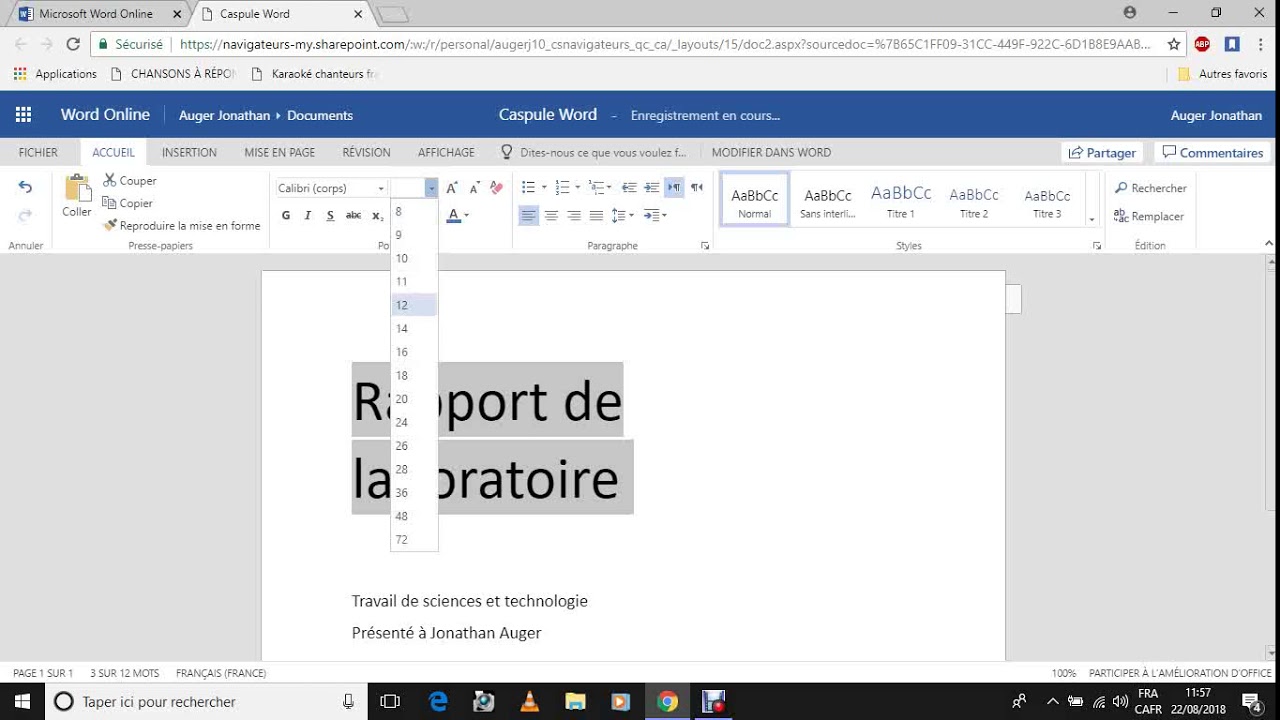 Word police et alignement - YouTube