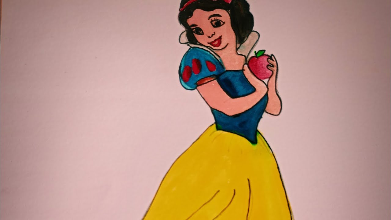 Disney princess.Snow white. How to draw Snow white. Easy step by step ...