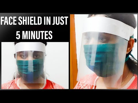 HOW TO MAKE FACE SHIELD IN JUST 5 MINUTES / DIY PPE / FACE SHIELD EASY ...