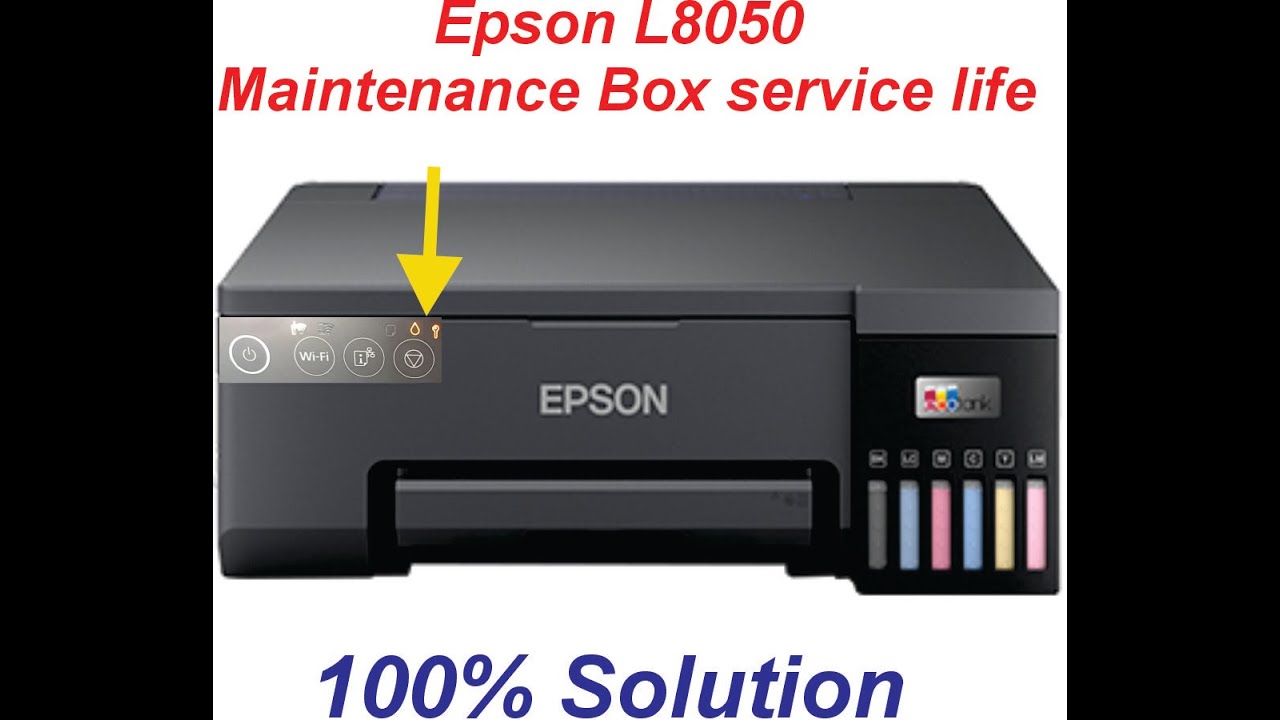 Epson L8050 Maintenance box service life. - YouTube