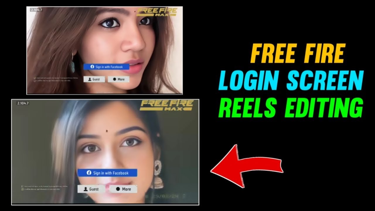 Free Fire Login Screen Video Editing | Trending Free Fire Reels Editing ...
