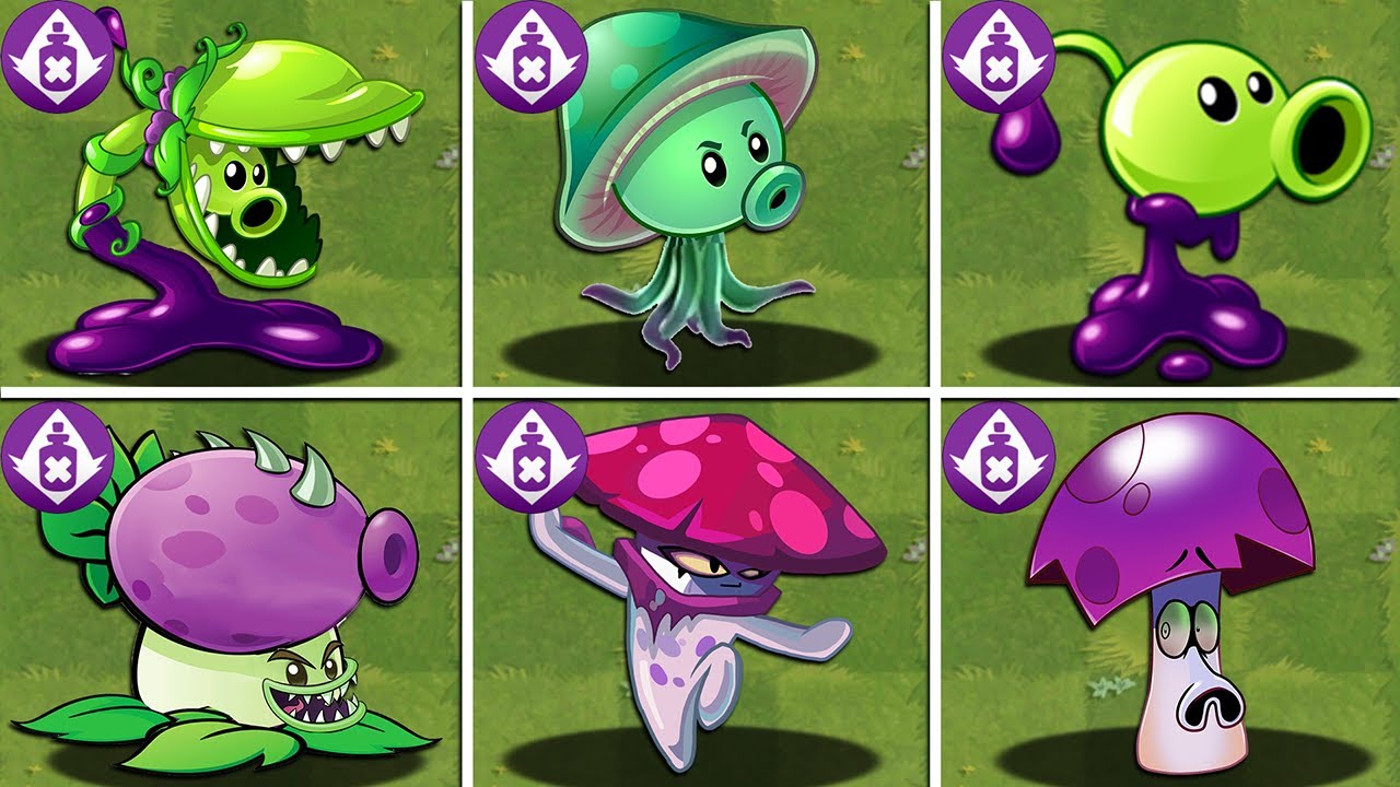 All POISION Plants Power-Up vs PvZ 2 Final Bosses Fight! - Plants vs ...