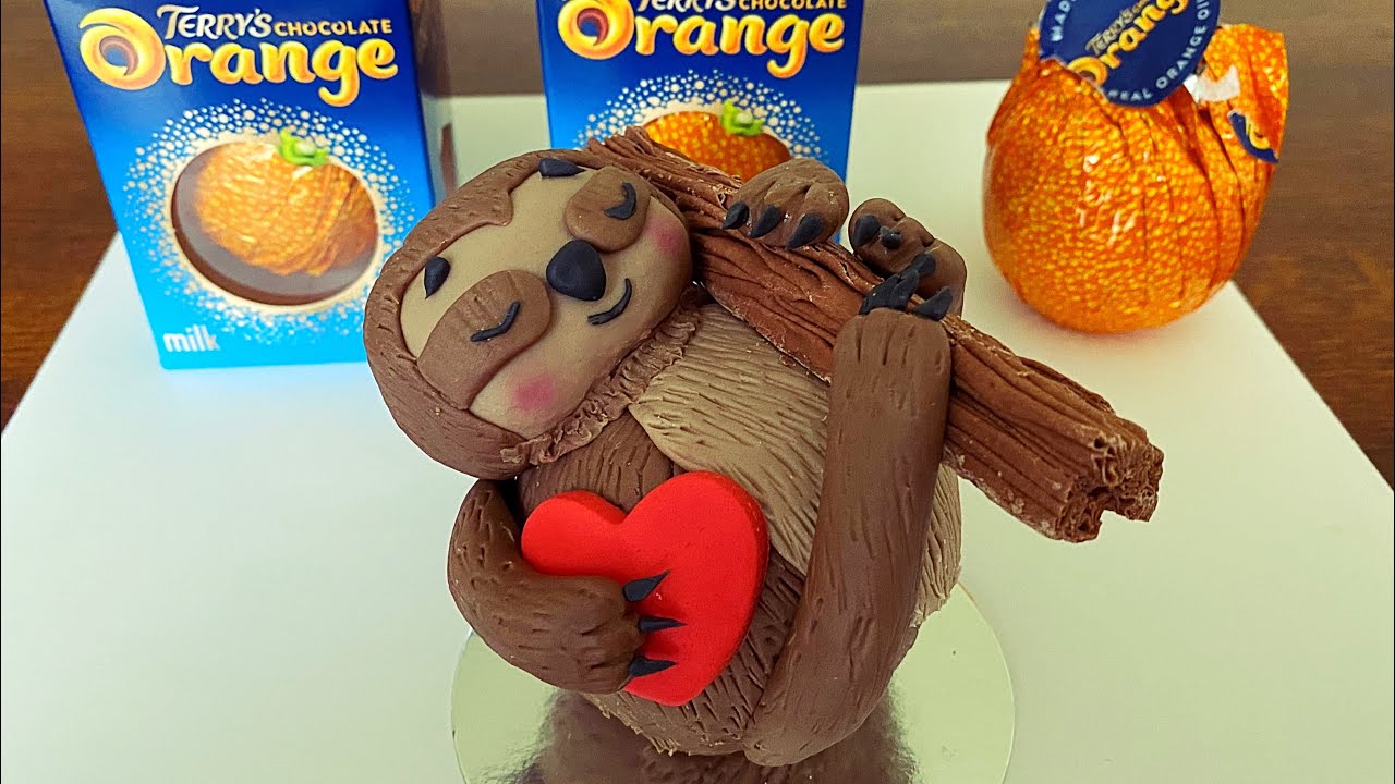 Terry’s chocolate orange sloth. Sloth cake decoration, easy tutorial ...