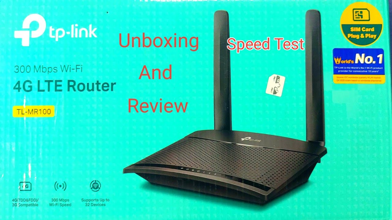 TP Link TL-MR100 4G LTE WiFi Router Unboxing And Review || - YouTube