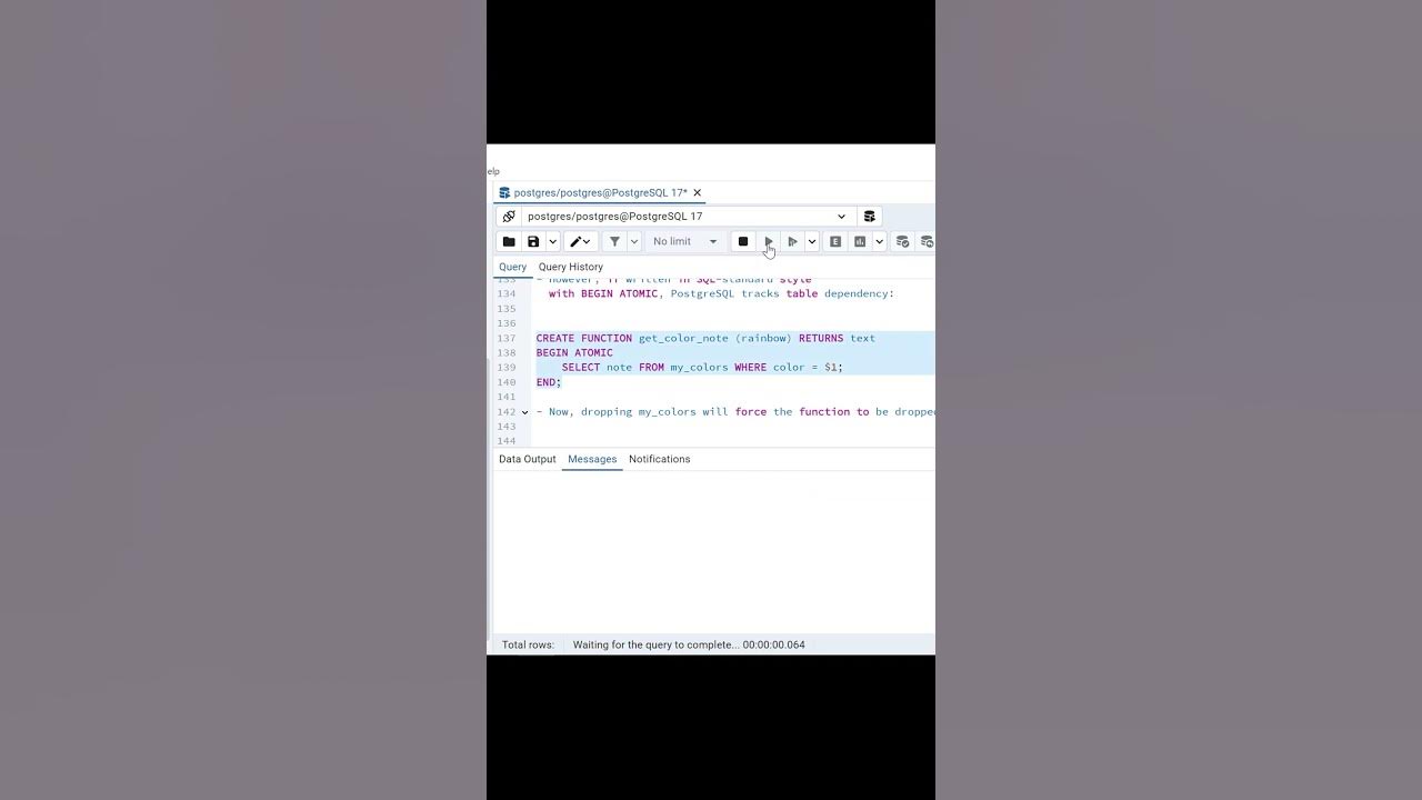 Function Dependent On Table Dependency Tracking In Postgresql Best Postgresql Tutorial Shorts