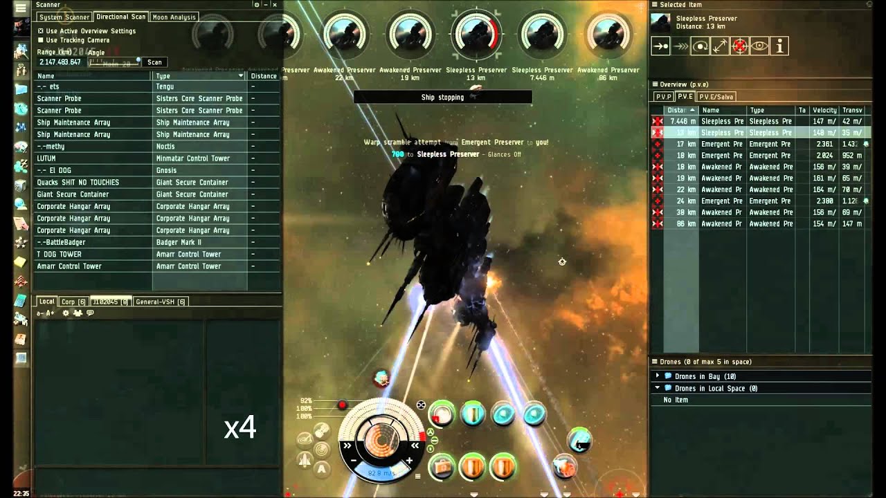 EvE Online C4 Wormhole Solo Nightmare - YouTube