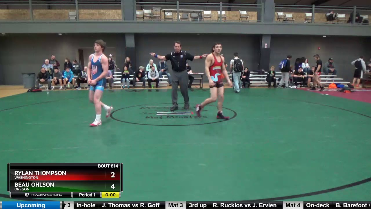 Junior 138 Rylan Thompson Washington Vs Beau Ohlson Oregon - YouTube