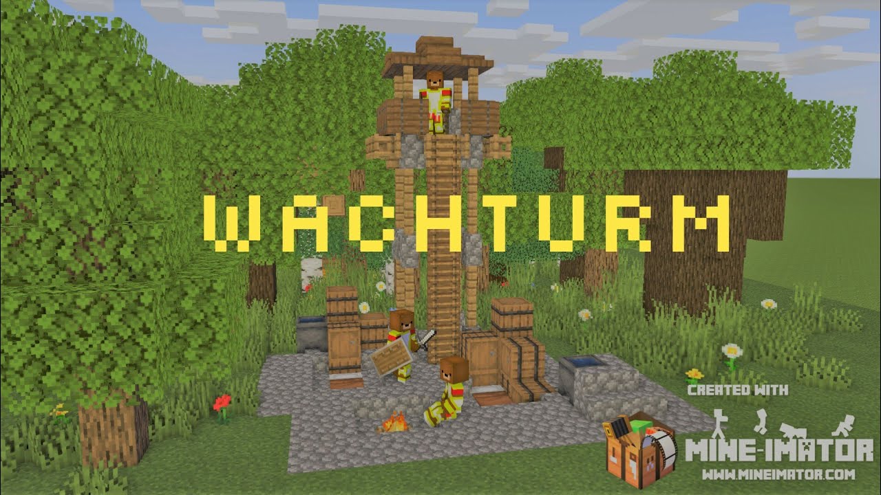 Minecraft Turm bauen| Minecraft Wachturm bauen deutsch - YouTube