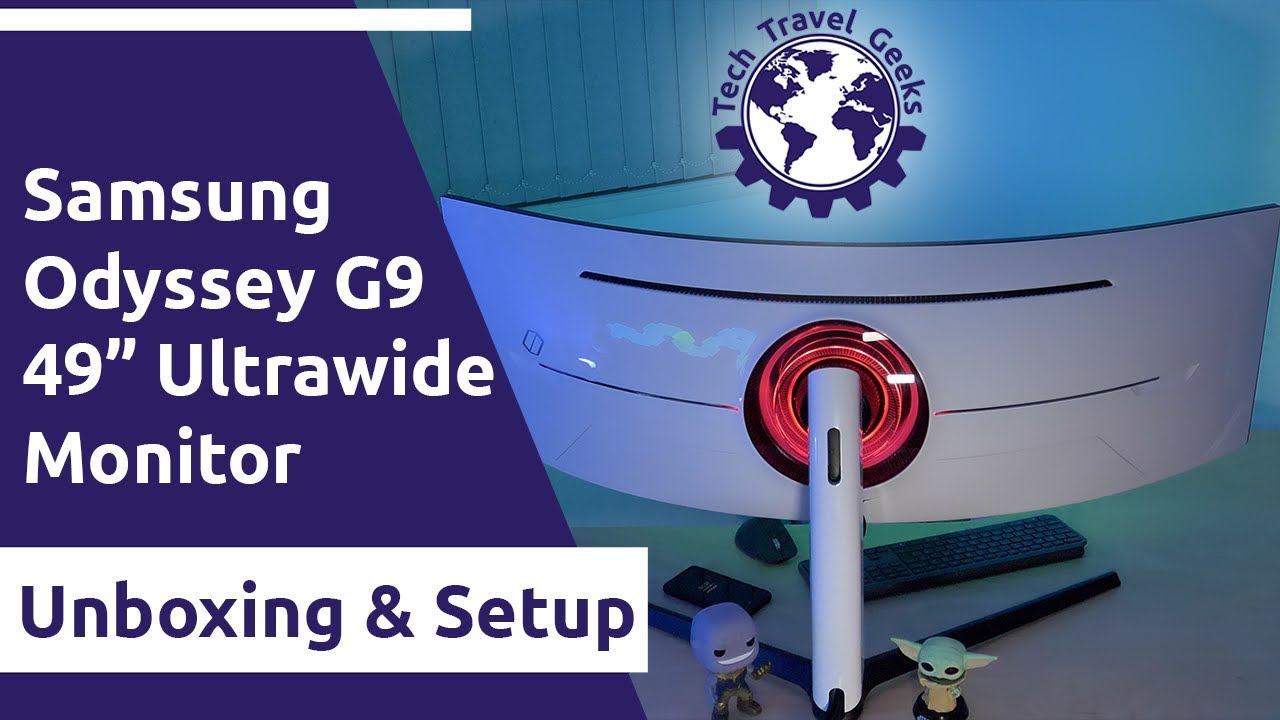Samsung Odyssey G9 Super Ultrawide Monitor - Unboxing and Setup - YouTube