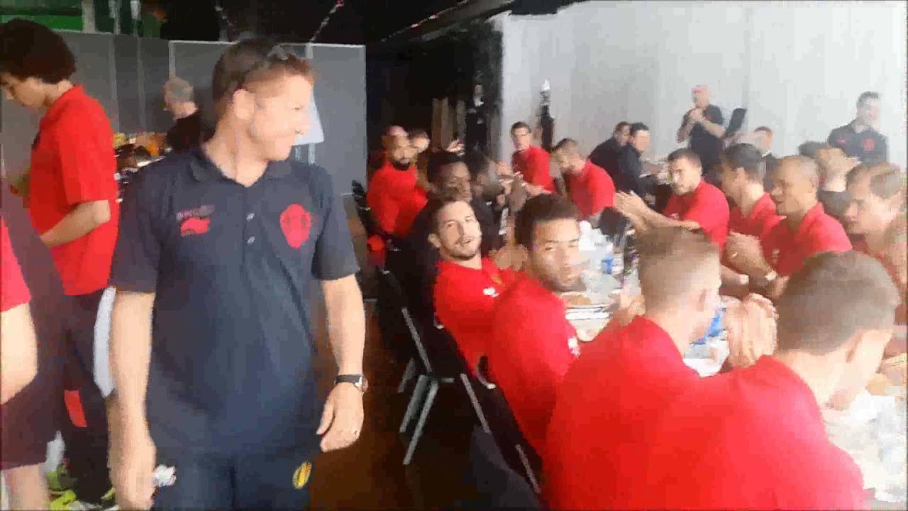 Belgian Red Devils celebrate assistant coach Vital Borkelmans' birthday ...