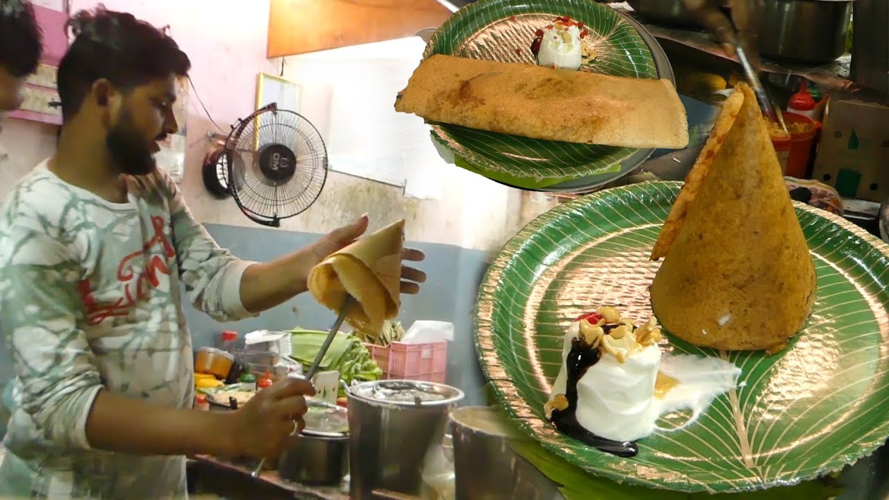 YOU NEVER SEEN BEFORE | ICE Cream Dosa Making | #CapDosa | صنع الآيس ...