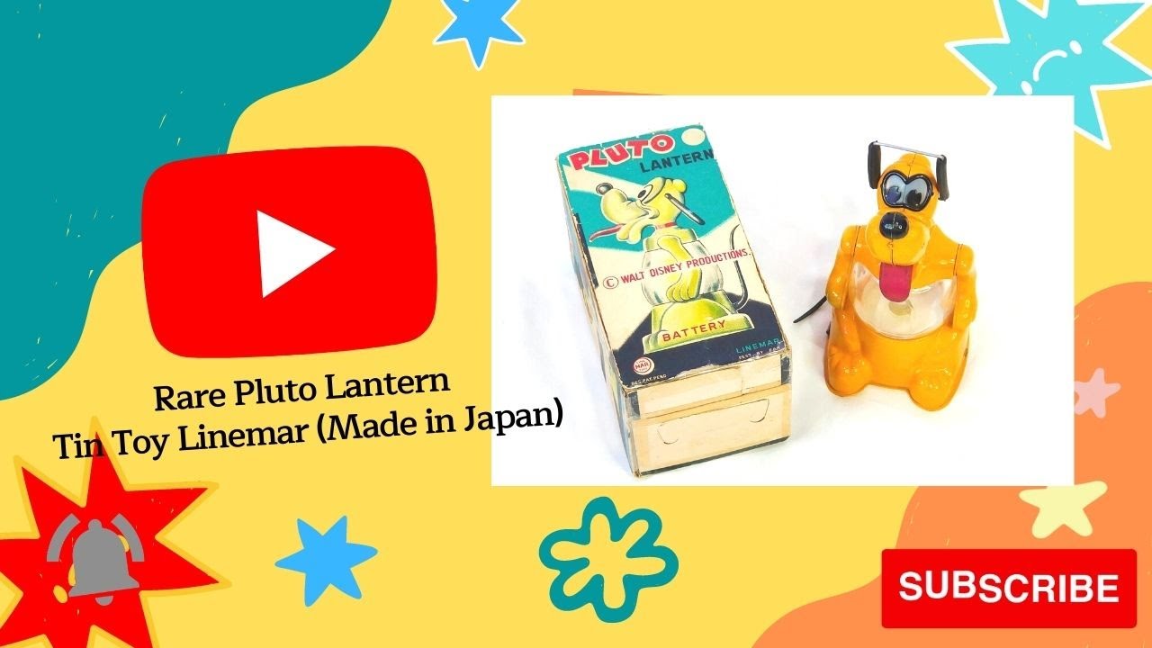 Rare Pluto Lantern Tin Toy Linemar (Made in Japan) - YouTube
