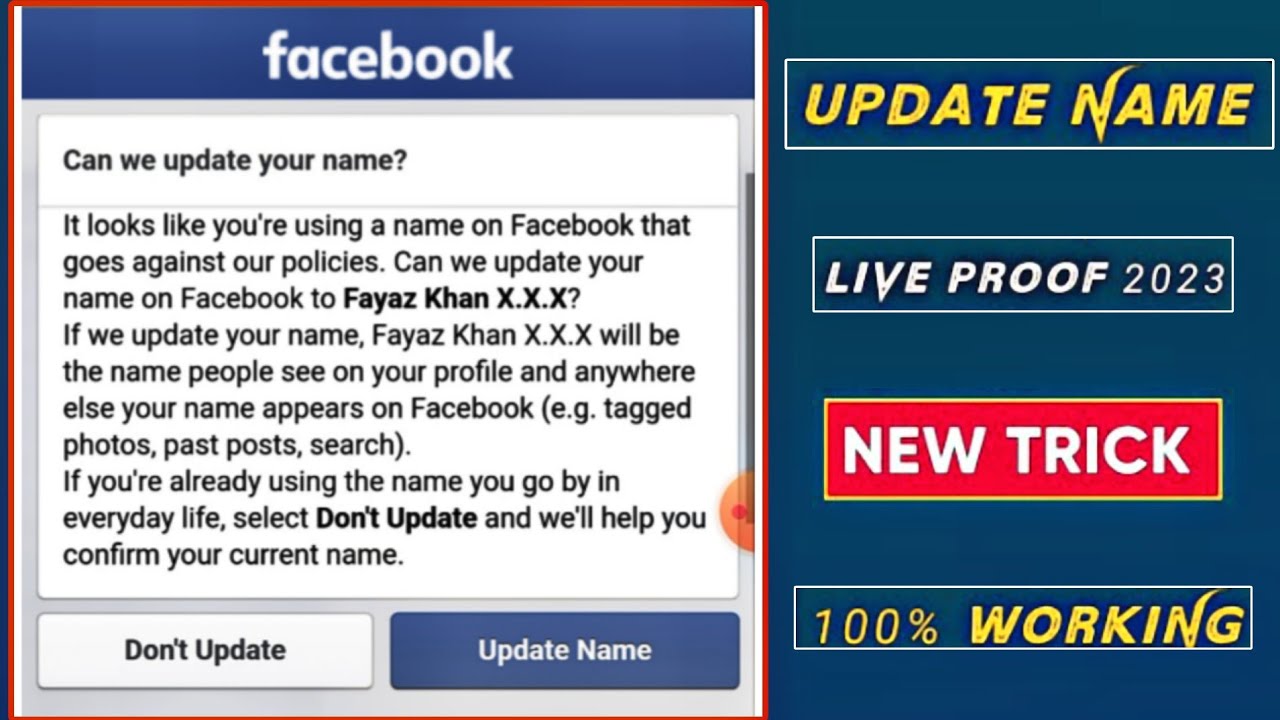 How to send Facebook id on update name 2023 | Send Facebook id on ...