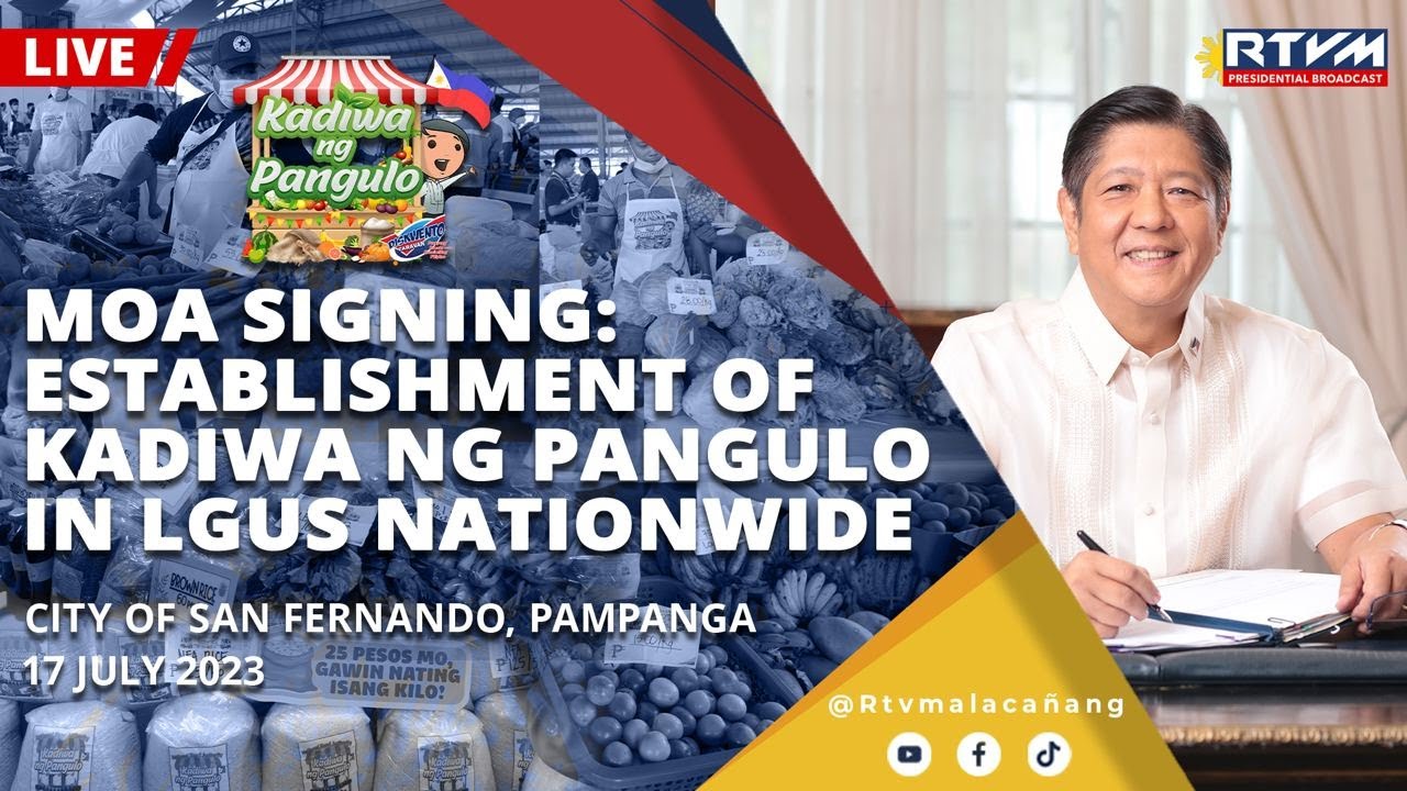 MOA Signing: Establishment of KADIWA ng Pangulo in LGUs Nationwide 07 ...