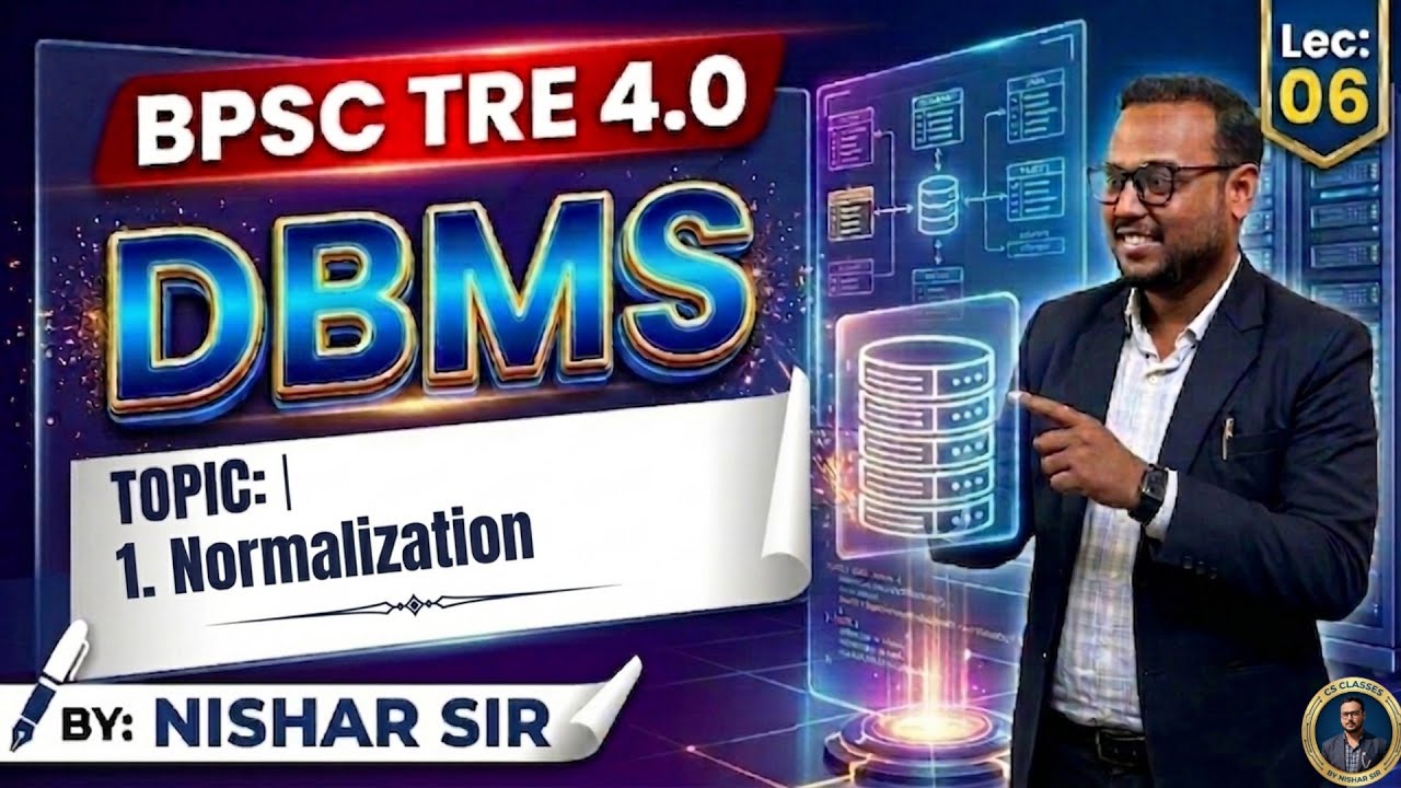 DBMS Lec 6 ll Normalization kya hai? | DBMS Normalization 1NF, 2NF, 3NF ...