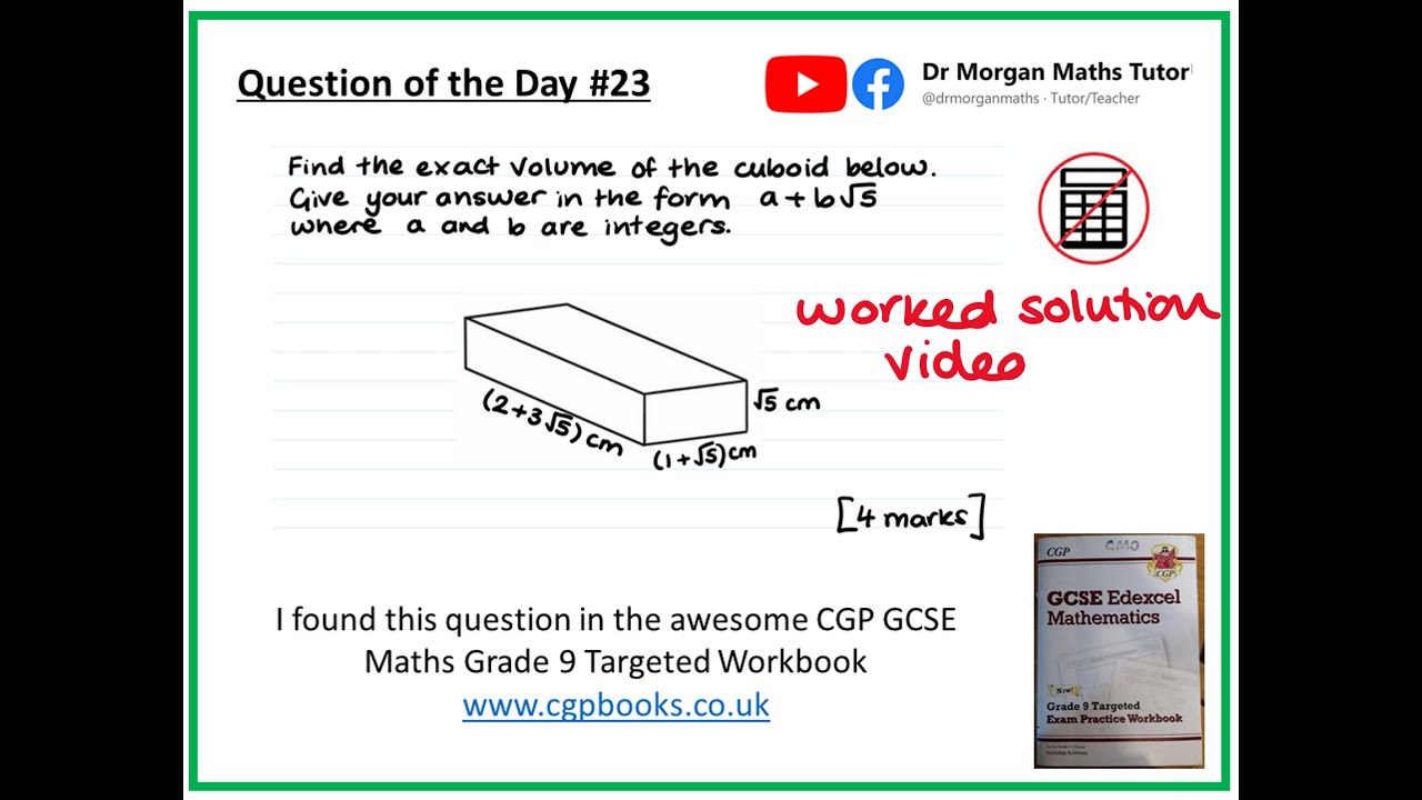 Question of the Day #23 Dr Morgan Maths Tutor - YouTube