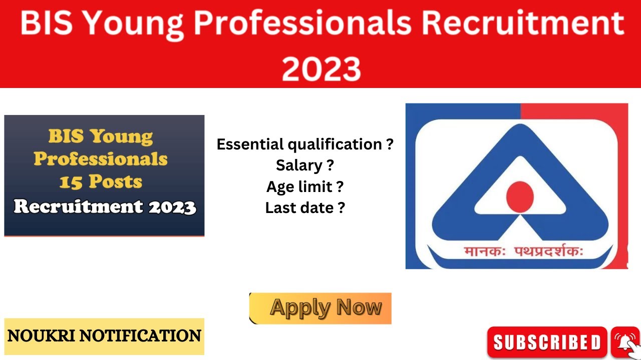 BIS Recruitment 2023 Notification | BIS Vacancy 2023| BIS Jobs 2023 ...