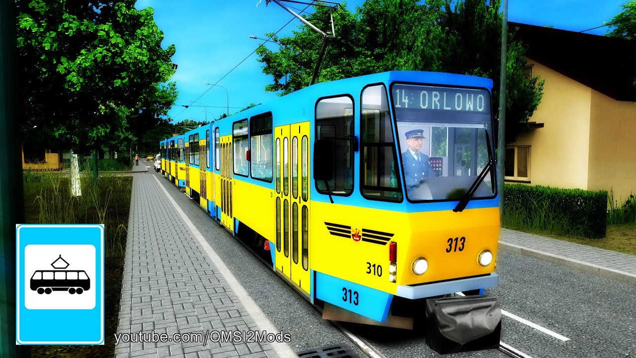OMSI 2 TRAM - Podmiejska Tram CKD Tatra KT4D - YouTube