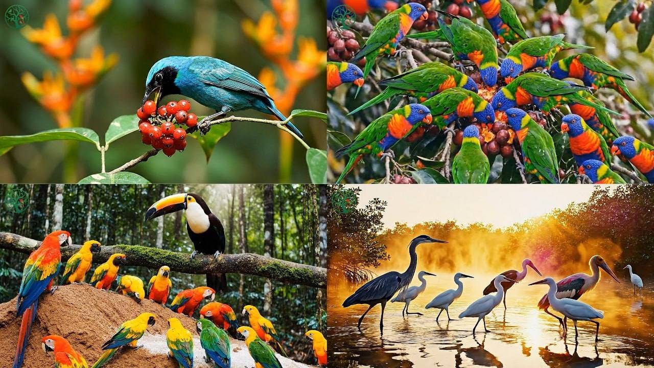 Amazon Bird Paradise 4K The Most Beautiful Exotic - YouTube