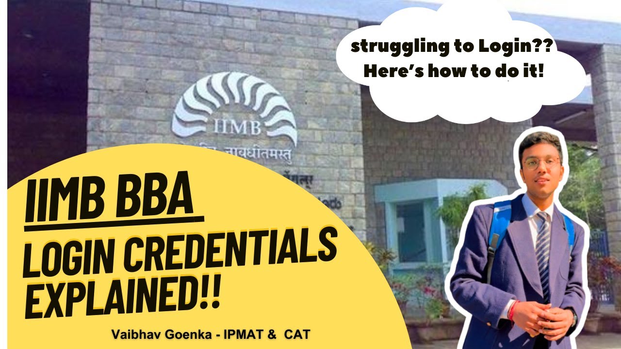 How to Access Your IIMB Login Credentials | Quick Guide - YouTube