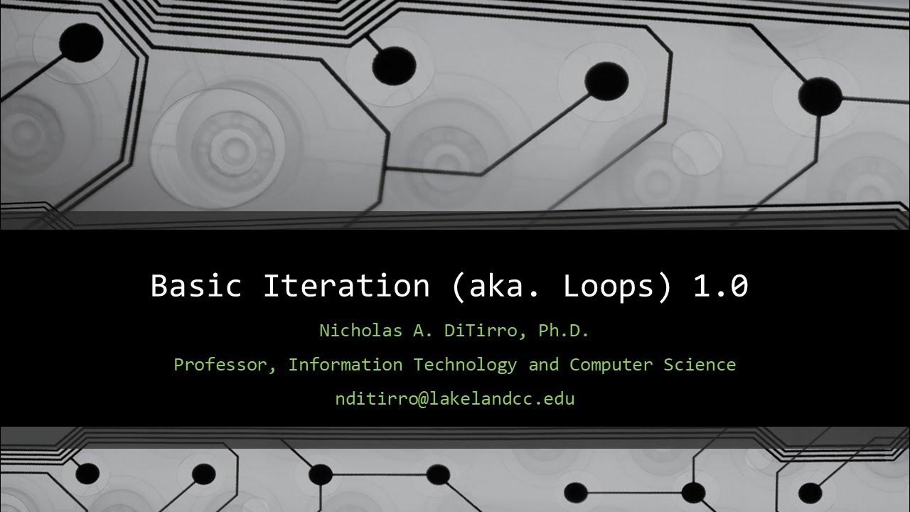 Programming - Basic Iteration (aka. Loops) - 020523A01 - YouTube