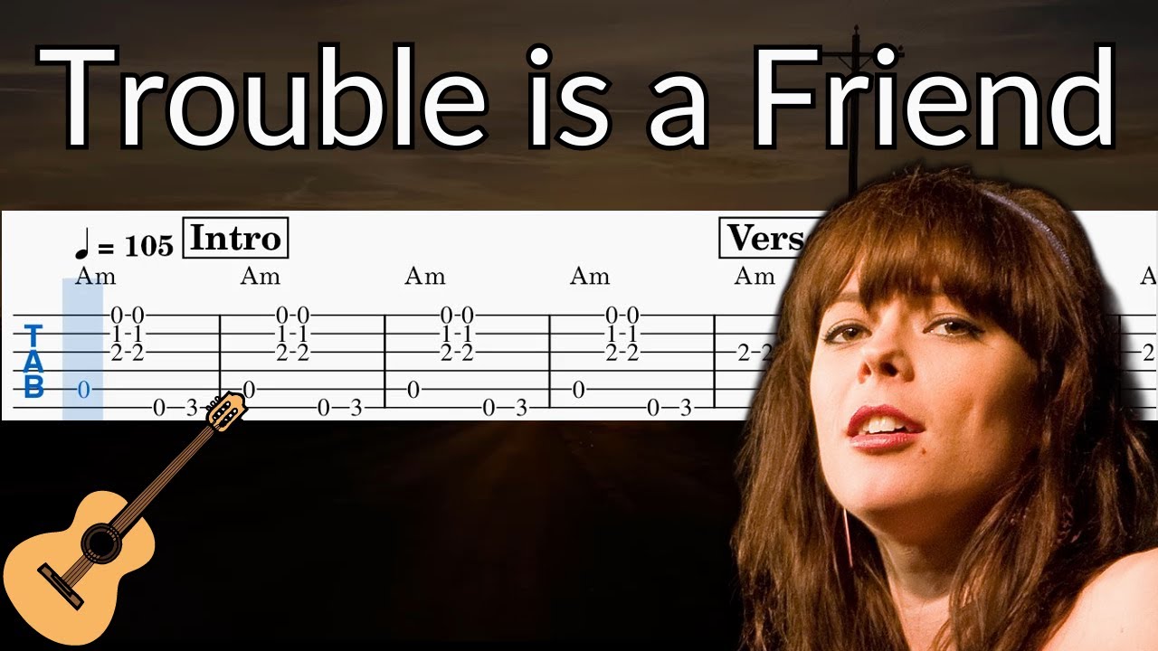 Trouble Is A Friend - Guitar Solo Tab Easy - YouTube