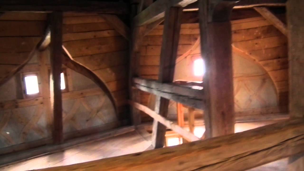 Mystic german old wooden attic in chateau Burgk Red tower - YouTube