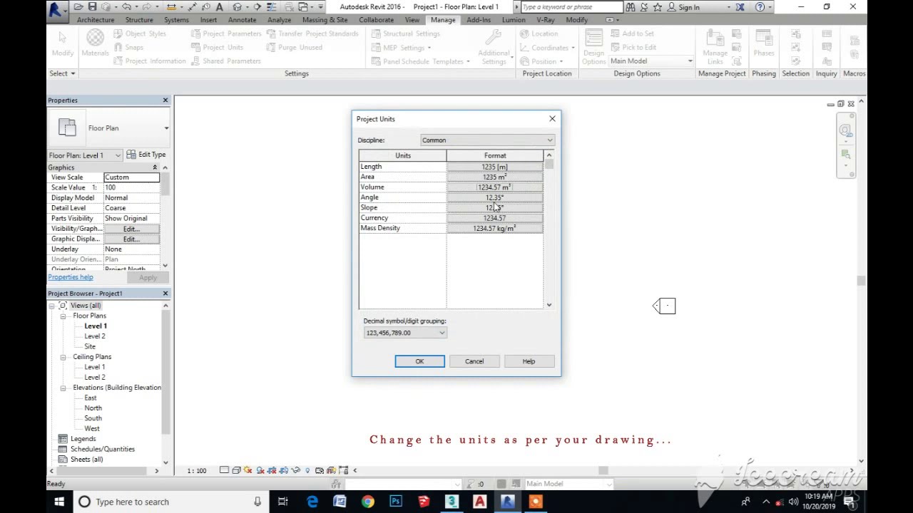 How To Set Units In REVIT YouTube How To Set Units In REVIT YouTube