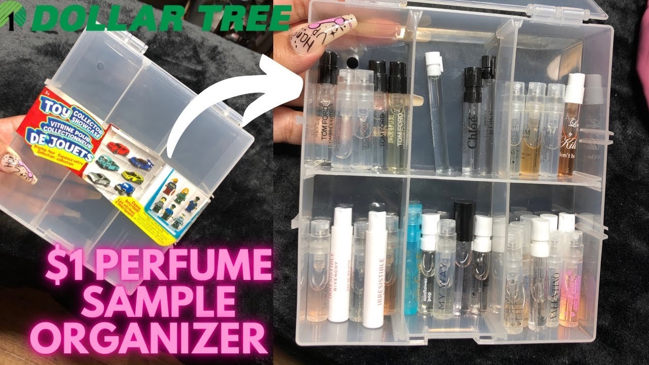 MUST HAVE! $1 PERFUME SAMPLE ORGANIZER!! DOLLAR TREE PERFUME OGANIZING ...