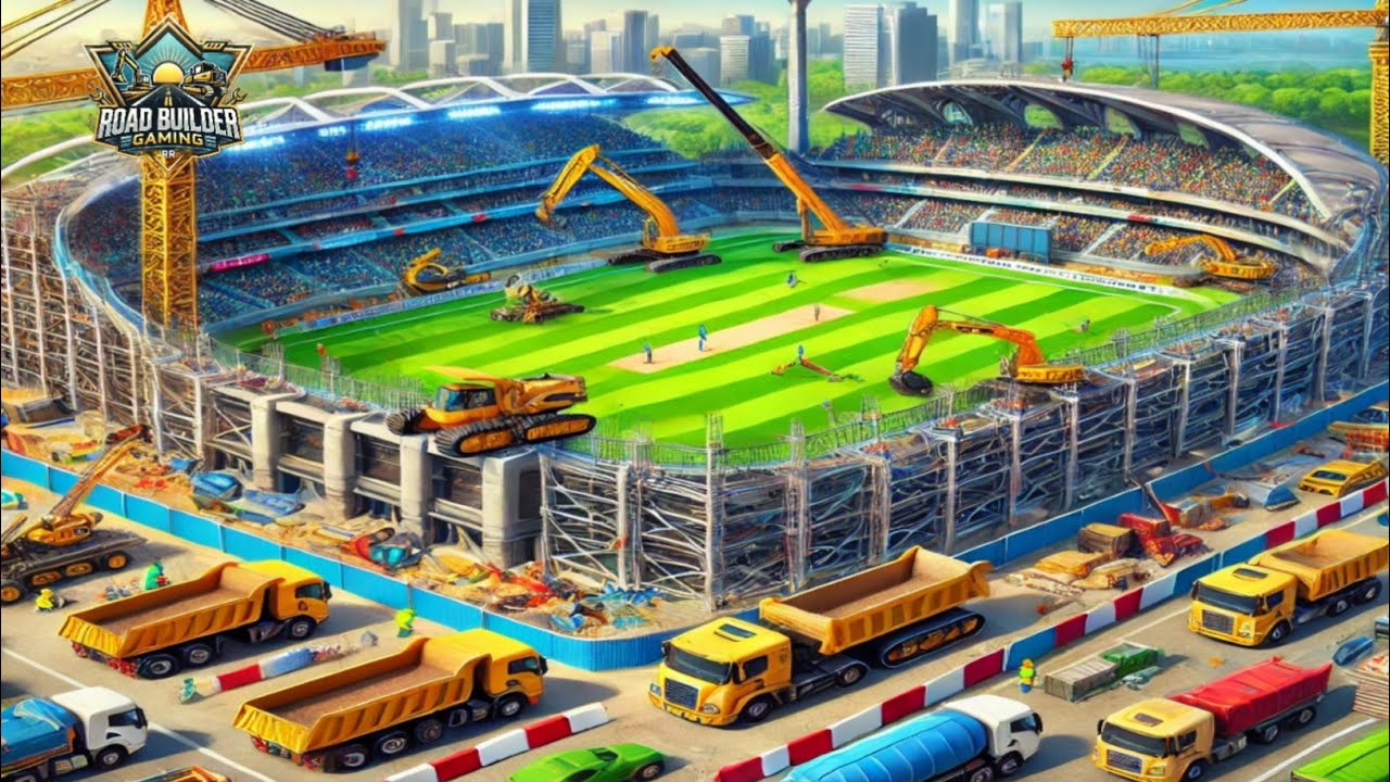 Mega Machines at Cricket Stadium Construction Simulator 3D | Android ...