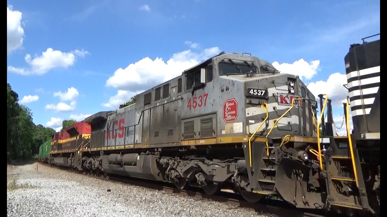 NS 203 (With Double KCS Engines Trailing!) Thru Norcross Georgia 5/14 ...