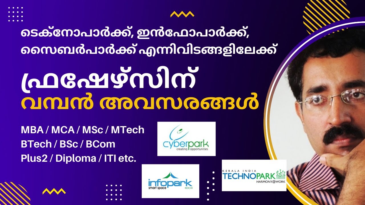 FRESHER & EXPERIENCED JOBS IN TECHNOPARK,INFOPARK & CYBERPARK|CAREER PATHWAY|Dr.BRIJESH GEORGE ...