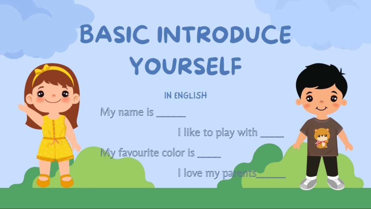 Introduce yourself | Kindergarten | Basic vocabulary for kids | English ...