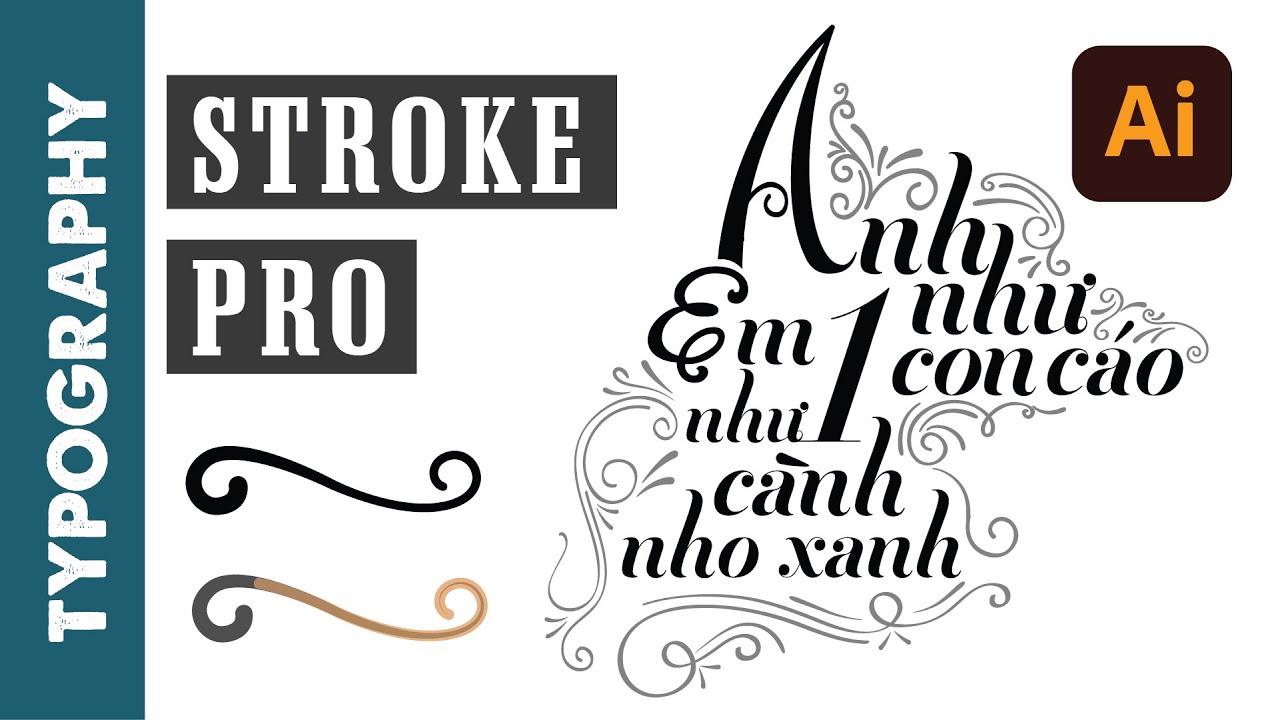 Kỹ Thuật Sử Dụng Stroke Trong Nghệ Thuật Chữ Typography Lưu ý Khi Phác Thảo Dựng Hình Chữ