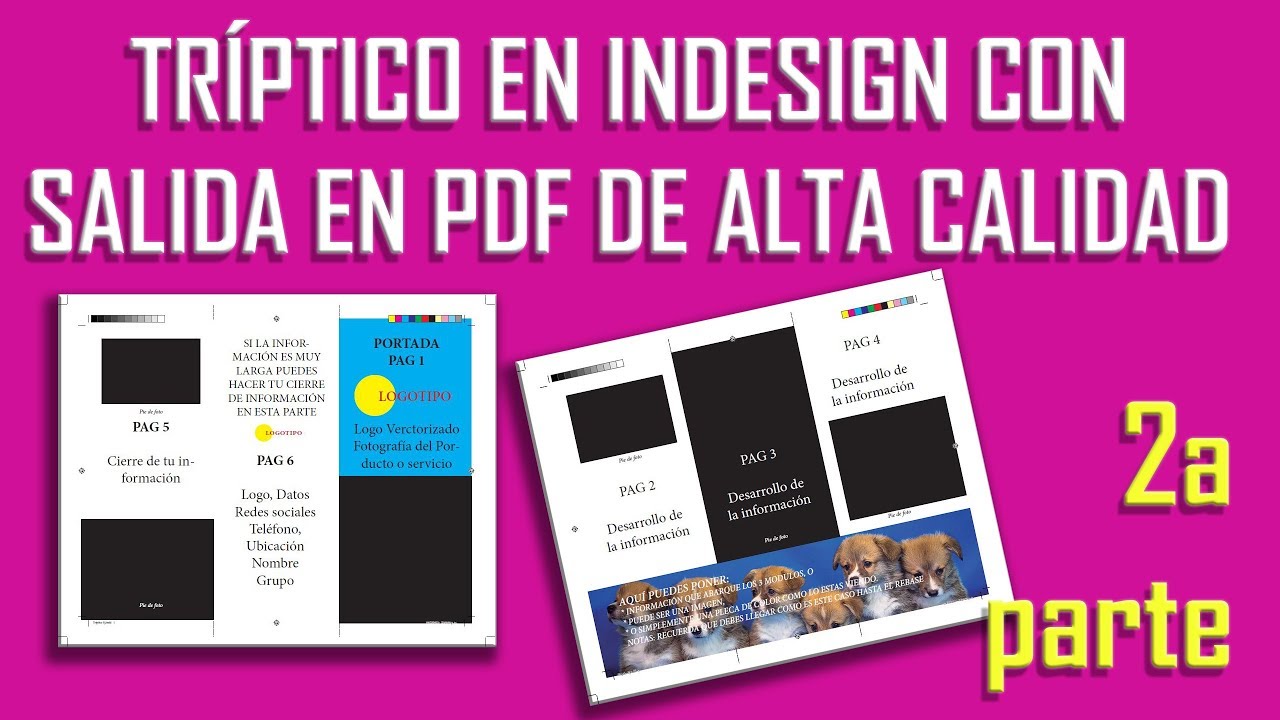 Diseñando tríptico en InDesign con salida PDF en alta calidad 2a parte ...