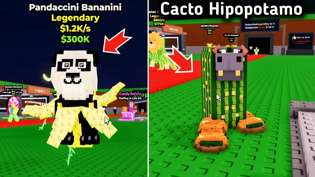 Roblox Steal A Brainrot 2 New Pandaccini Bananini & Cacto Hipopotamo ...