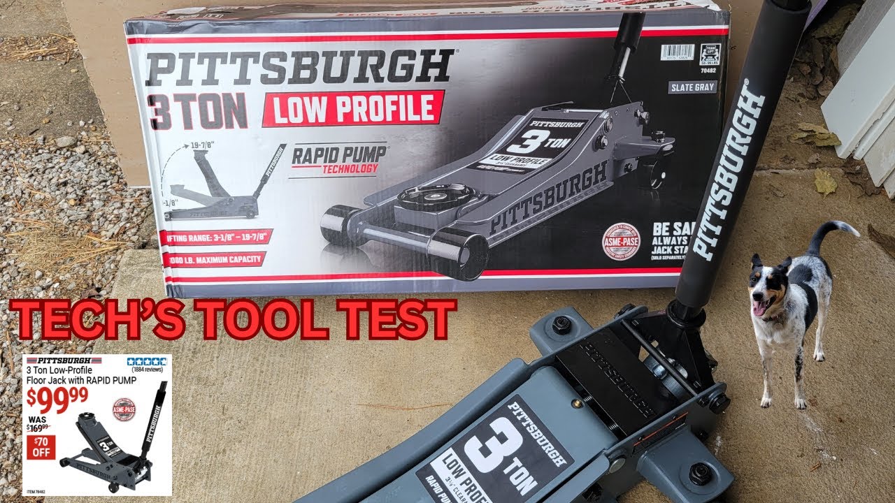 TECH's TOOL TEST Pittsburgh 3 ton floor jack - YouTube