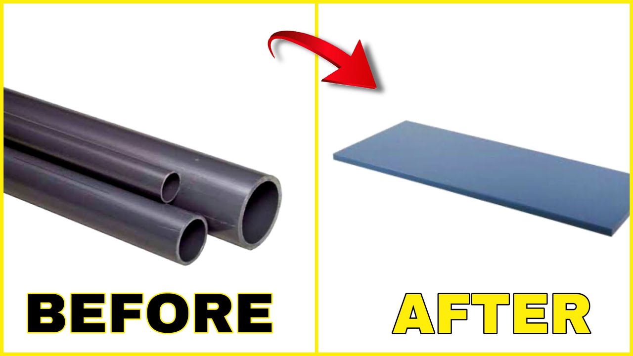 How To Make PVC Sheet At Home Making PVC sheets From PVC Pipe || PVC ...