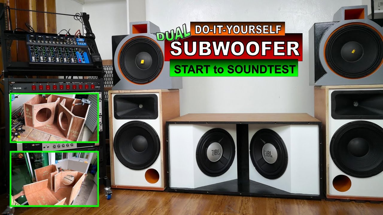 DIY Dual 2400w SUBWOOFER Start to SoundTest Video Tutorial For Home ...