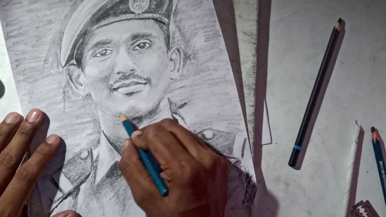 portrait pencil drawing with speed sketching timelapse - YouTube