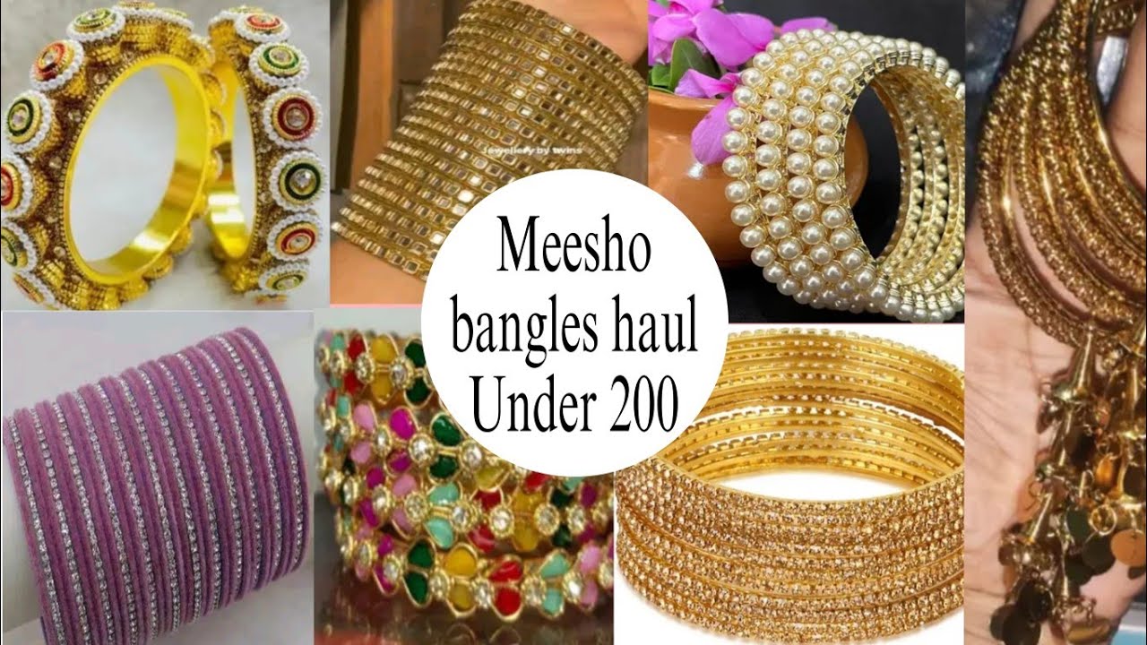 *HUGE* FESTIVE SPECIAL 🌺 Meesho Bangles haul || Starting rs128 || Try ...