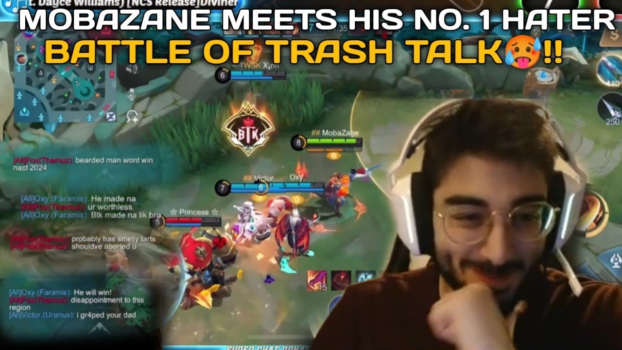 BATTLE OF TRASH TALK!! 🥵 MOBAZANE MEETS HIS NO.1. HATER ON ENEMY TEAM ...