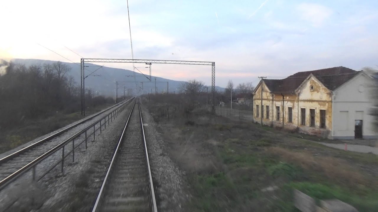 Train Driver's view: railroad in Serbia from Trupale to Grejac ...