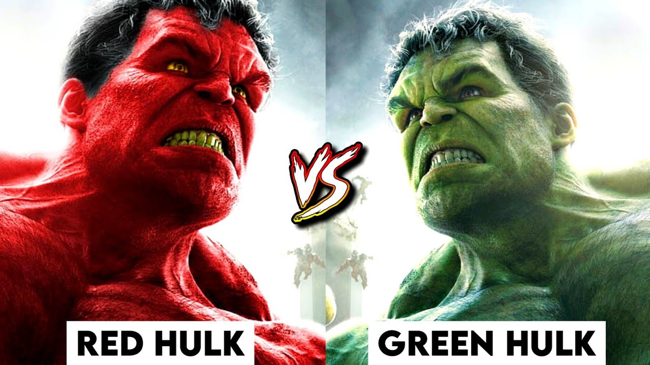 Red Hulk Vs Green Hulk | Who is Powerful ? - YouTube